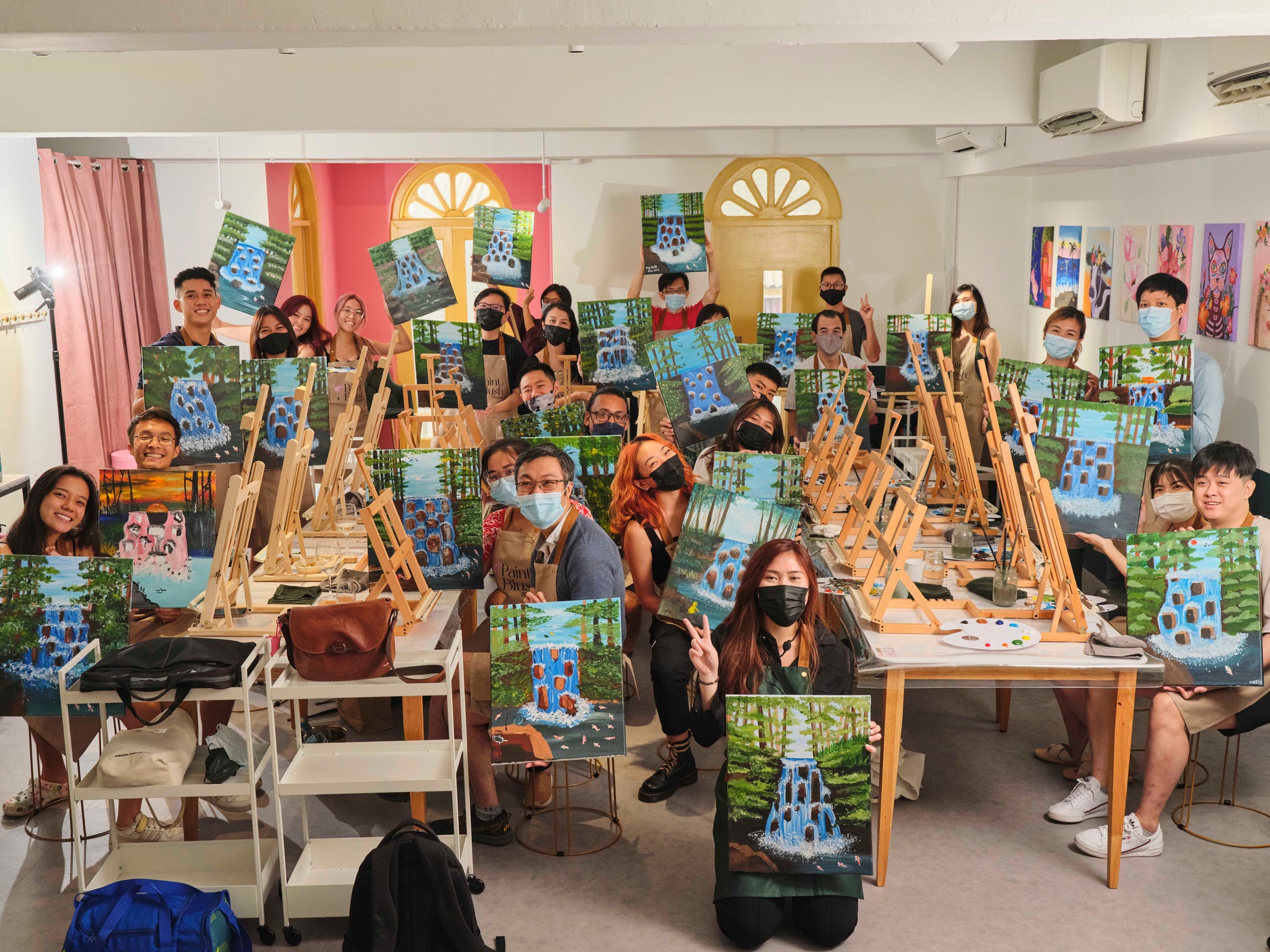 Sip & Paint Art Jamming At Paintblush In Singapore - Little Steps