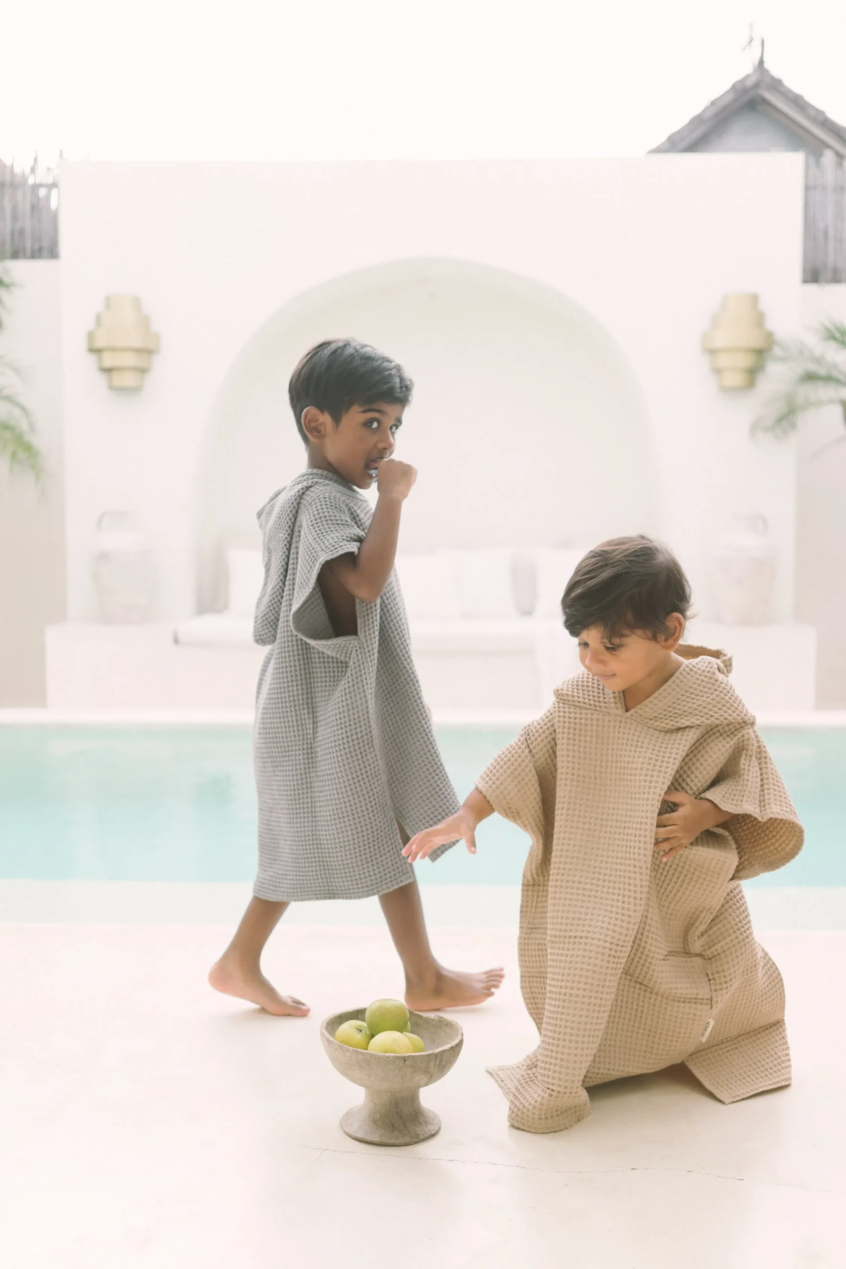 Waffle Cotton Beach Poncho for Kids - Little Steps